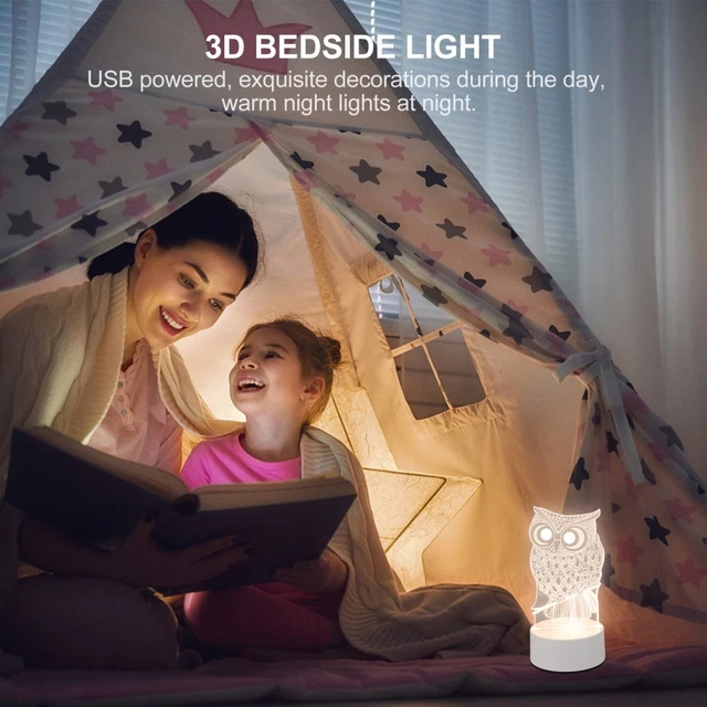 LED NIGHT LIGHT USB Visual Illusion Lighting for Bedroom Living-room ...