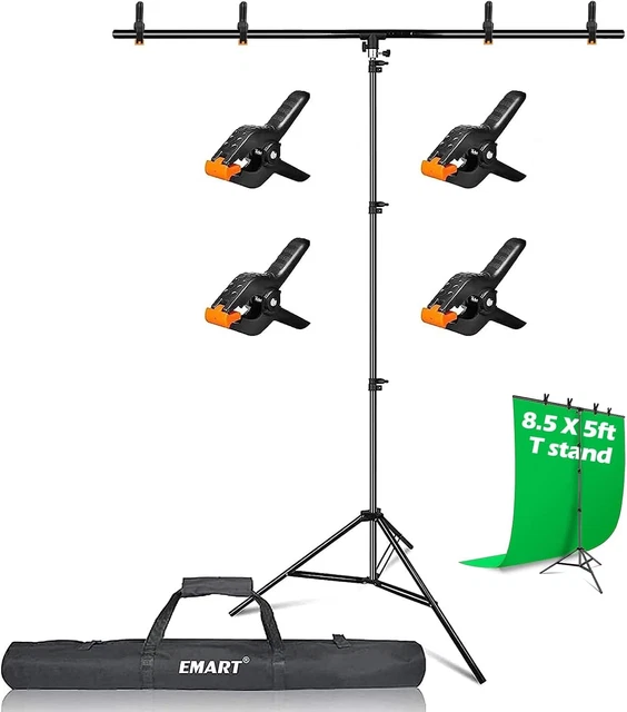 5X8.5FT T-SHAPE BACKDROP Stand, Adjustable Back Drop Support Kit for ...