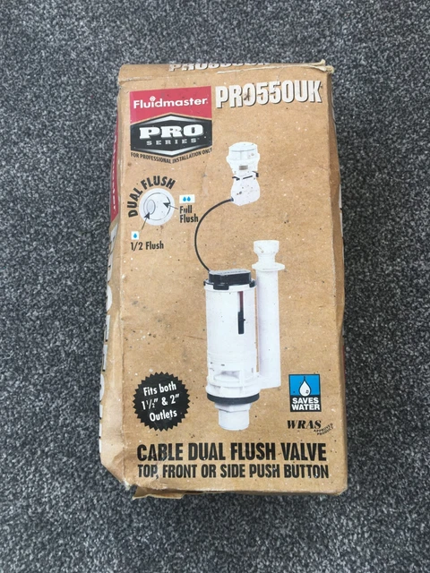 FLUIDMASTER PRO550UK CISTERN Dual Flush Valve & Cable Push Button 1/12 ...