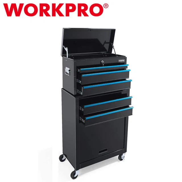 WORKPRO 5-DRAWER ROLLING Tool Chest Sliding Metal Drawer Storage ...