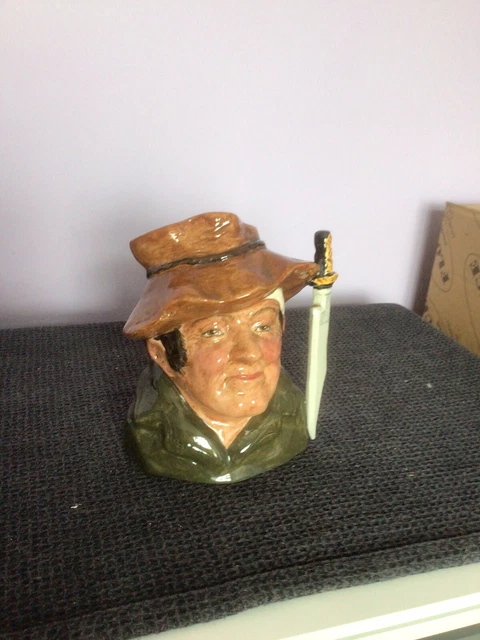 VINTAGE STUDIO POTTERY Small Toby Character Jug JIM BOWIE famous ...