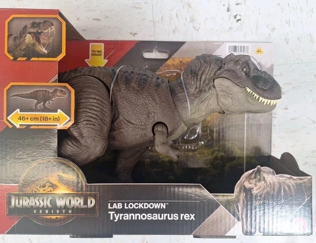 JURASSIC WORLD REBIRTH Lab Lockdown Tyrannosaurus Rex T-Rex Chomp ...