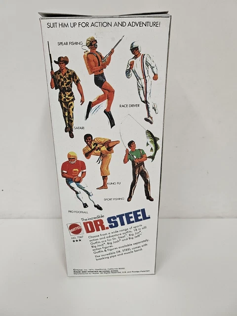 MATTEL BIG JIM Dr. Steel Figure, with Custom Repro Box, Rare £102.77 ...