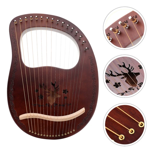 HARPE LYRE DÉBUTANT Modèle De Miniature Avec Clé 16 Tons EUR 96,69 ...