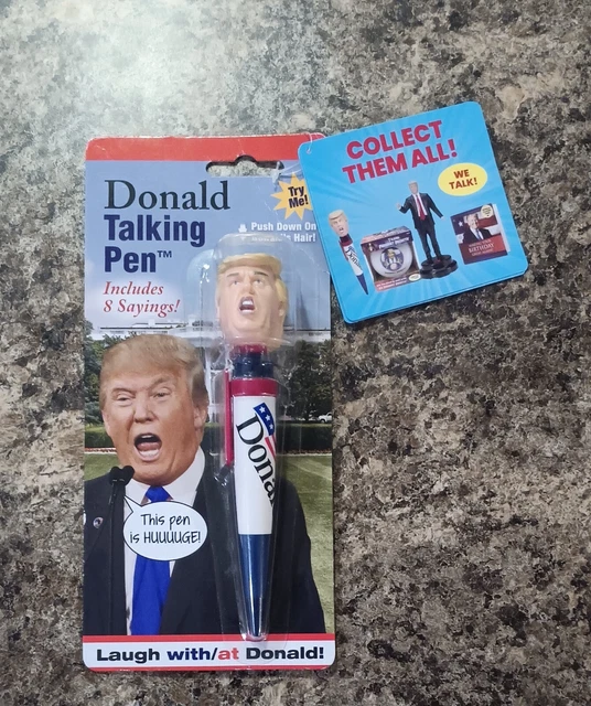 TALKING DONALD TRUMP Pen Collectible Edition 8 Sayings in His Real Voice Funny £9.29 - PicClick UK