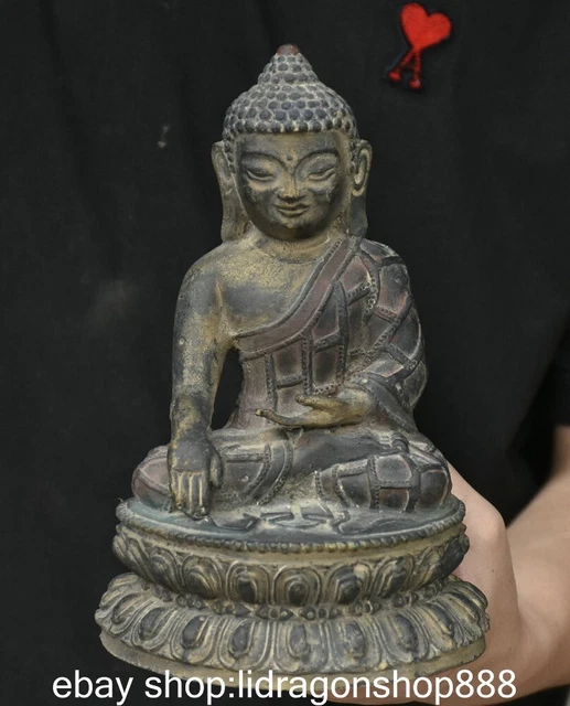 7.6 &SCULPTURE DE Bouddha bouddhique Shakyamuni en cuivre ancien chinois EUR 234,00 - PicClick FR