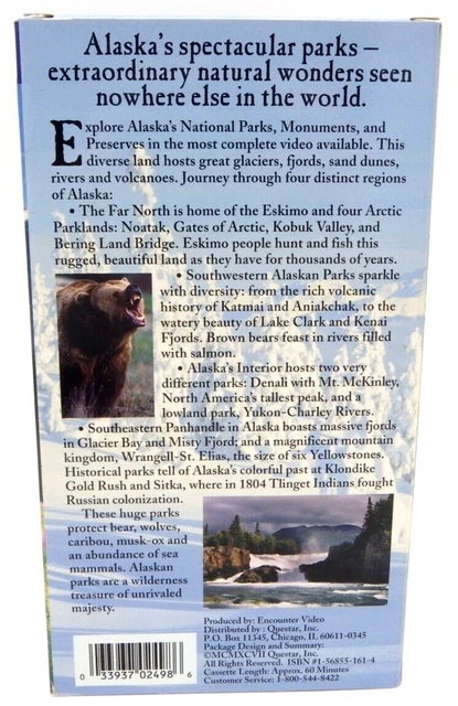 COMPLETE THE GREAT Parks of Alaska VHS Video Questar Video Collection ...