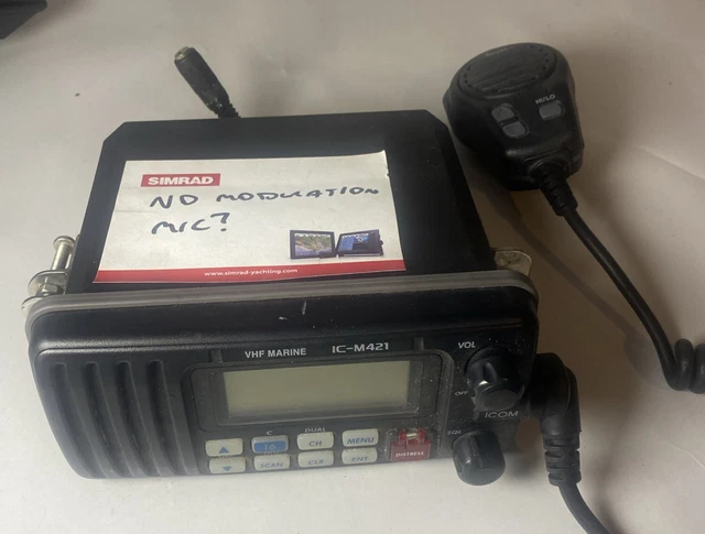 ICOM IC-M421 CLASS D DSC Marine VHF UNTESTED SPARES REPAIRS Parts #3 £ ...