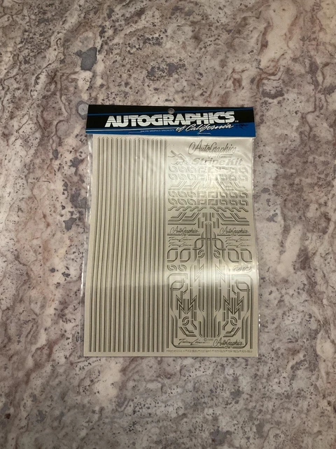 VINTAGE AUTOGRAPHICS GOLD Trim Lines Sticker Sheet RC Pan Car Body ...
