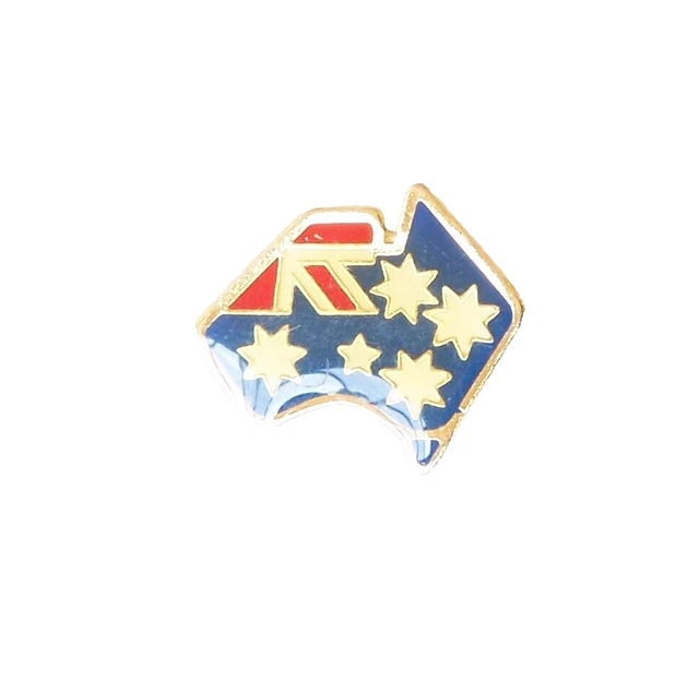 VINTAGE AUSTRALIA MAP Flag Australian Travel Souvenir Lapel Pin Badge ...