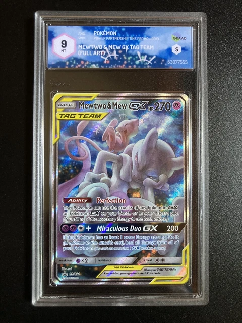 POKEMON - MEWTWO & Mew GX TAG TEAM Full Art - Promo SM191 Eng - GRAAD 9 ...