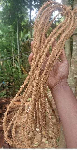 CEYLON FIBER ROPE Coconut Coir Husk Natural 100% Eco-Friendly Twisted ...