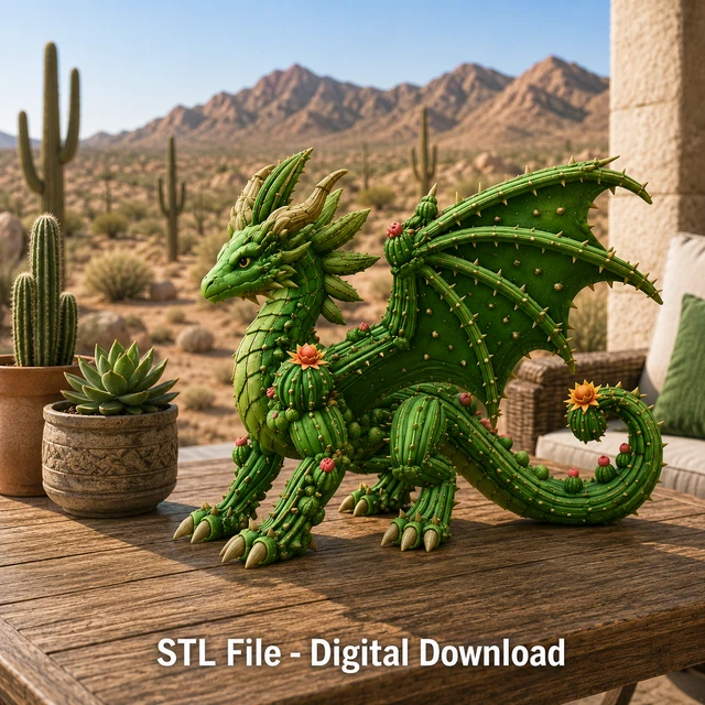 DESERT BLOOM DRAGON STL File for 3D Print £3.89 - PicClick UK