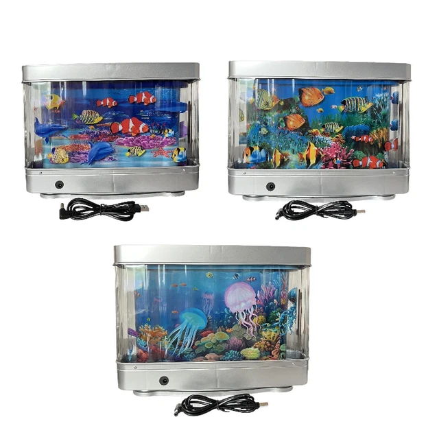 FAKE AQUARIUM LED Night Light Ocean Landscape Birthday Gift Ambient ...
