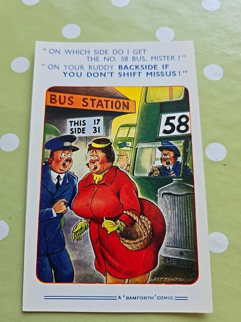 VINTAGE SAUCY SEASIDE Comic Postcard Bamforth Brown Triangle No 1818 ...