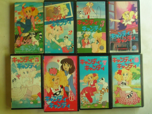 LOT 8 VHS candy candy japan ntsc toei manga récré A2 mizuki igarashi ...
