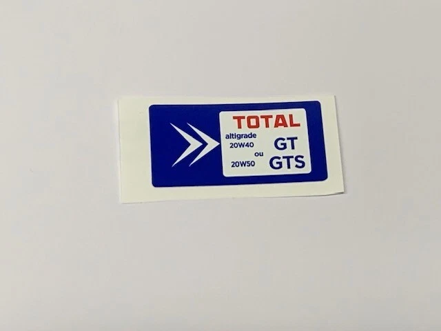 CITROEN 2 CV Mehari Dyane Ami adesivo TOTAL OLIO LOGO STICKER EMBLEM ...