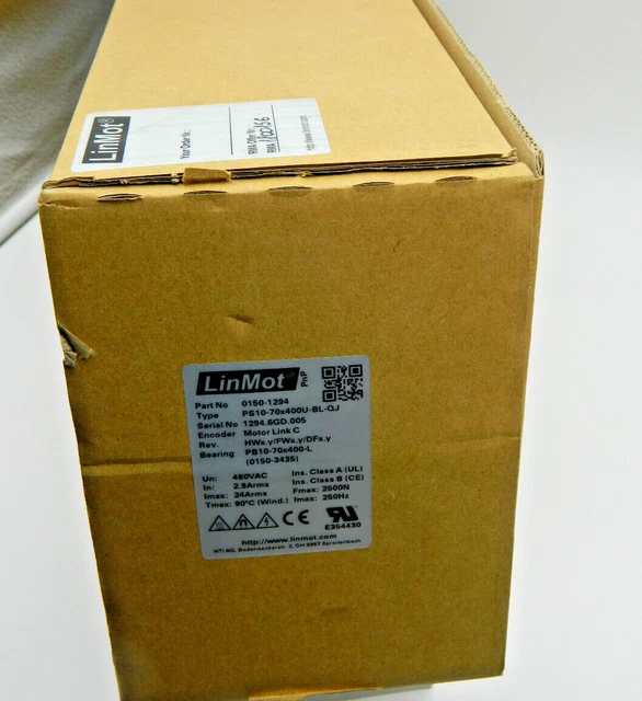 1X LINMOT PS10-70X400U-BL-QJ Linearmotor part no. 0150-1294 Encoder ...
