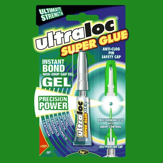 ULTRALOC SUPER GLUE Gel, Precision Nozzle Drop Control, Ultimate ...