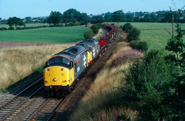 35MM RAILWAY SLIDE | Class 37 | 37504/37506 Bramshall 1989 + copyright ...