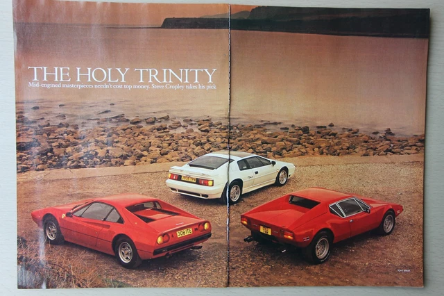 ORIGINAL CSC 1998 mag article: De TOMASO PANTERA, FERRARI 308 GTB ...