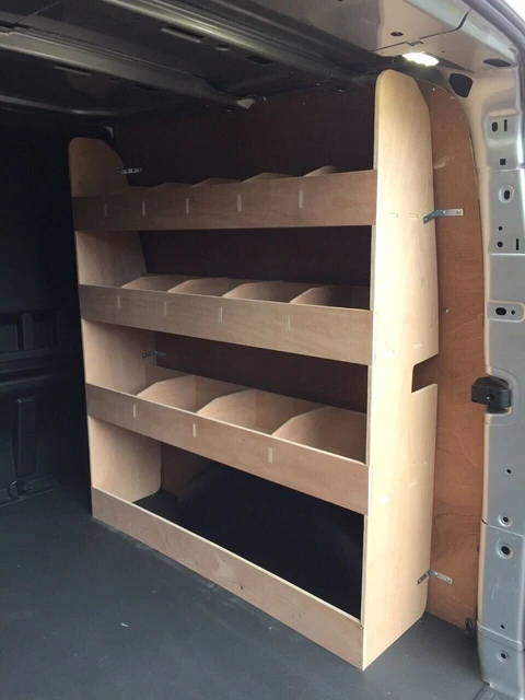 FORD TRANSIT CUSTOM Crew Cab L2 LWB Double Cab Van Racking Plywood ...