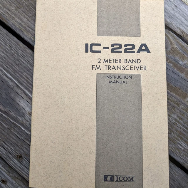 ICOM IC-22A 2 Meter Band FM Transceiver Instruction Manual £9.79 ...