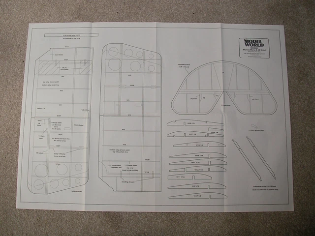 RC MODEL WORLD Plans of Thomas Morse S-4C Scout a Scale biplane model ...
