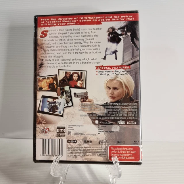 THE LONG KISS Goodnight DVD, PAL R4, Geena Davis, Samuel L Jackson, New ...