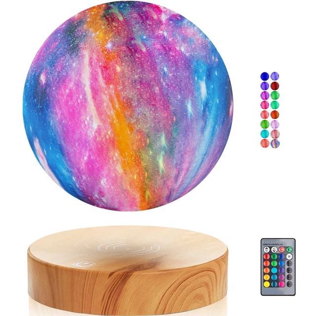 VGAZER MAGNETIC LEVITATING Moon Lamp,Floating Moon Light 16 Colors with ...