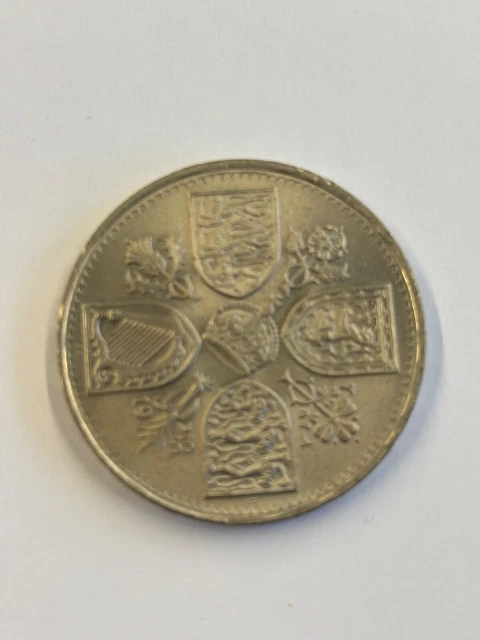 1953 QUEEN ELIZABETH II Coronation Crown Commemorative Five 5 Shilling ...