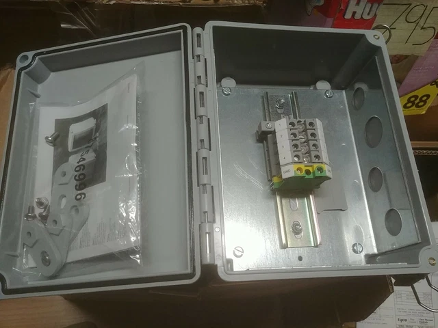 HOFFMANN A864CHQRFG ENCLOSURE With Tyco MIJB-864-A Terminal Block $45.00 - PicClick CA