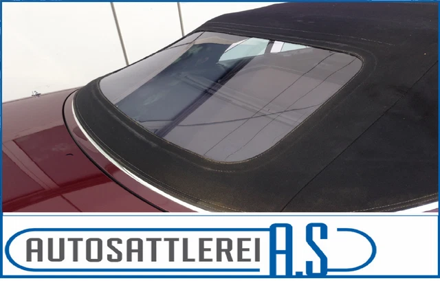 AUDI 80 B4 convertible rear window with new rubber lip and zipper £105. ...