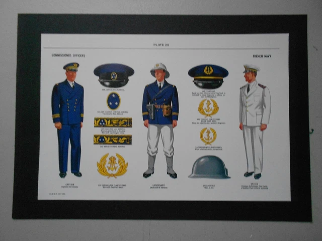 WW2 NAVAL UNIFORMS & Insignia: French Navy: Commissioned Officers £1.99 ...