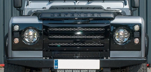 LAND ROVER DEFENDER 90, 110, Front Surrounds & Grille Kit, Gloss Black ...