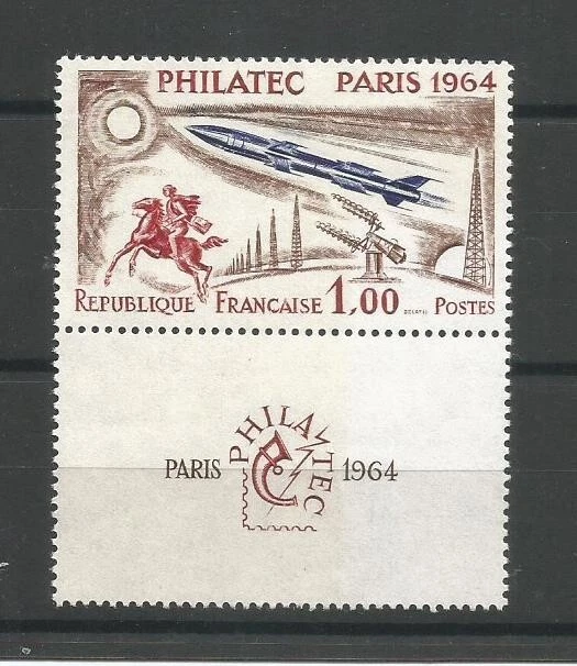 TIMBRE FRANCE NEUF** - 1964 "PHILATEC PARIS" - Timbre N° 1422 avec ...