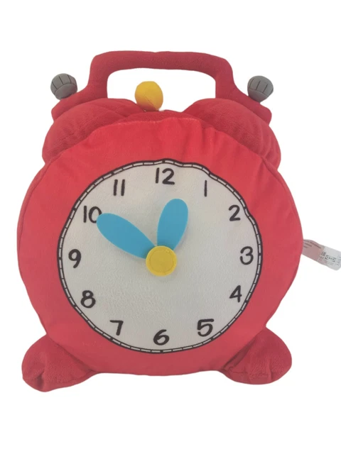 IKEA CLOCK PLUSH Pillow Room Decor Movable Hands Discontinued Free ...