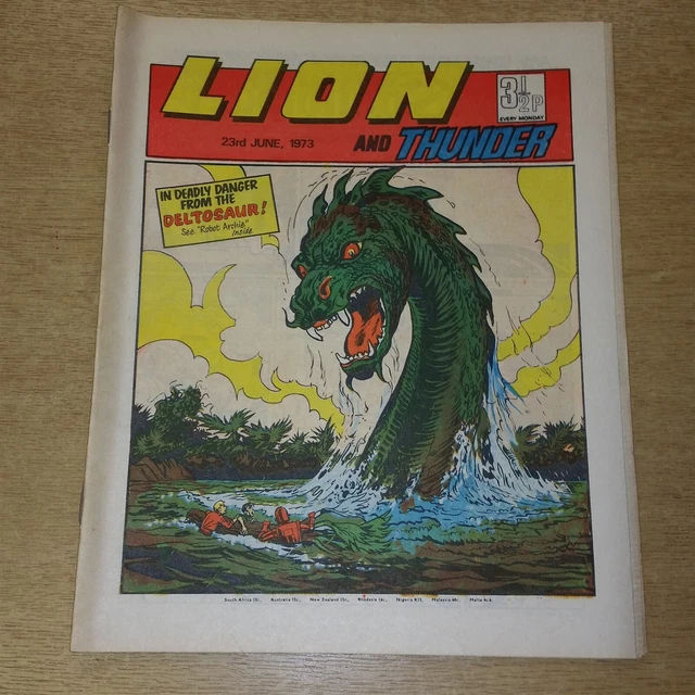 LION AND THUNDER 23Rd June 1973 Ipc British Weekly Uk Comic EUR 11,68 ...