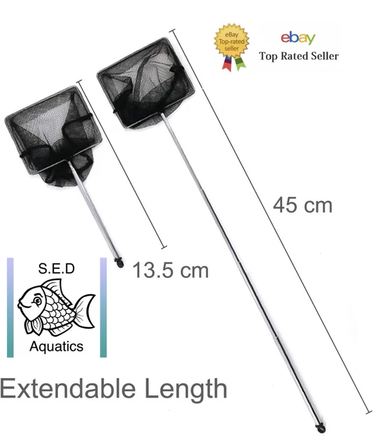 SMALL FISH TANK net - Extendable - Telescopic Fine Mesh Stainless Steel ...