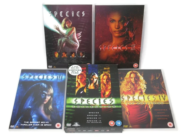 SPECIES 1-4 DVD Collection Bundle Set Natasha Henstridge Action Horror Sci-Fi £11.99 - PicClick UK