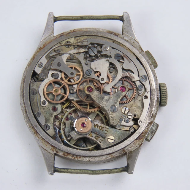 SWISS “NICOLET” LANDERON 2-Register Vintage Mechanical Chronograph £37. ...