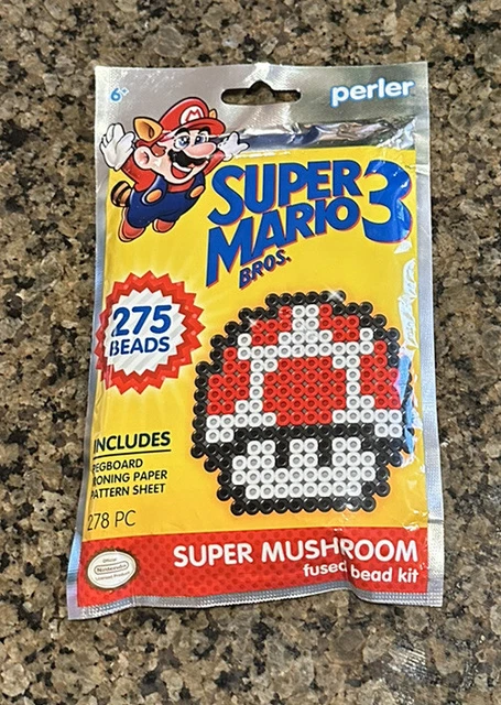 PERLER FUSED BEAD Kit Super Mario Bros. 3 275 Beads. Star £8.48 ...