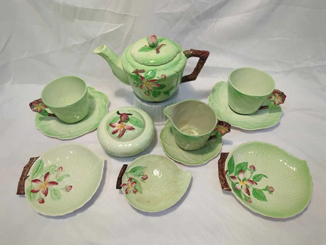 VINTAGE 1930'S CARLTON Ware Apple Blossom 11 Piece Cottagecore Tea-For ...