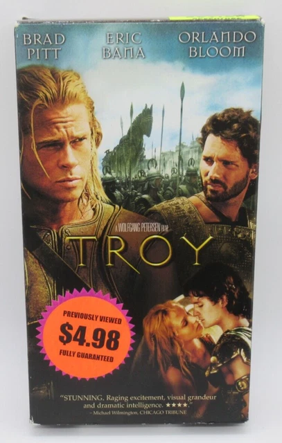 TROY VHS VIDEO Movie, Brad Pitt, Eric Bana, Orlando Bloom, Diane Kruger ...