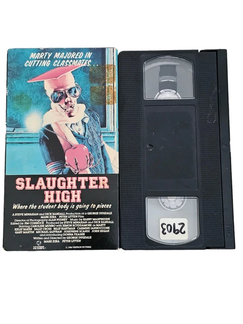 SLAUGHTER HIGH VHS RARE Cult Slasher Horror Gore Vestron Video £36.71 ...