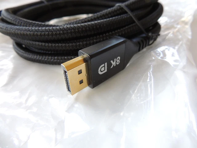 DISPLAYPORT CABLE , 8K 10ft/ DP Cable Cord (8K@60Hz, 4K@144Hz, 108 $5. ...