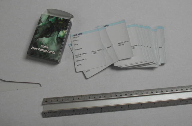 BLANK ZONE ASPECT Cards For Inter FACE ZERO 2.0 RPG Game Powered by ...
