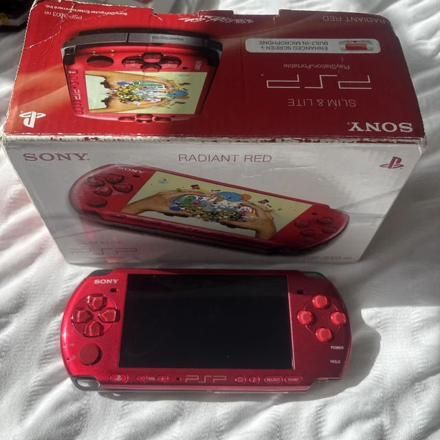SONY PSP 3000 Radiant Red Handheld Console Slim Lite Boxed, Tested £103 ...