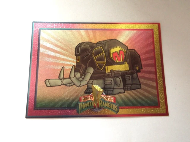 MIGHTY MORPHIN POWER Rangers 1994 "MASTODON MAMMOTH DINOZORD" #64 Trade ...