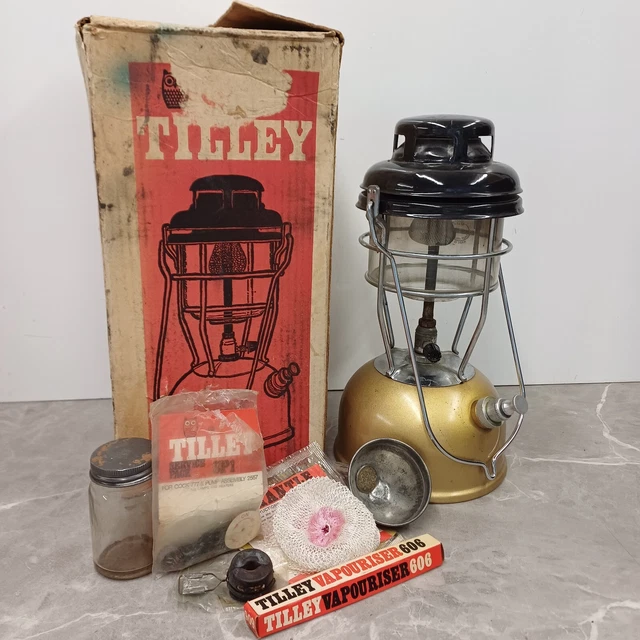 VINTAGE TILLEY X246B Hanging Brass Paraffin Lamp Lantern Nos Boxed & Acessories £89.00 - PicClick UK